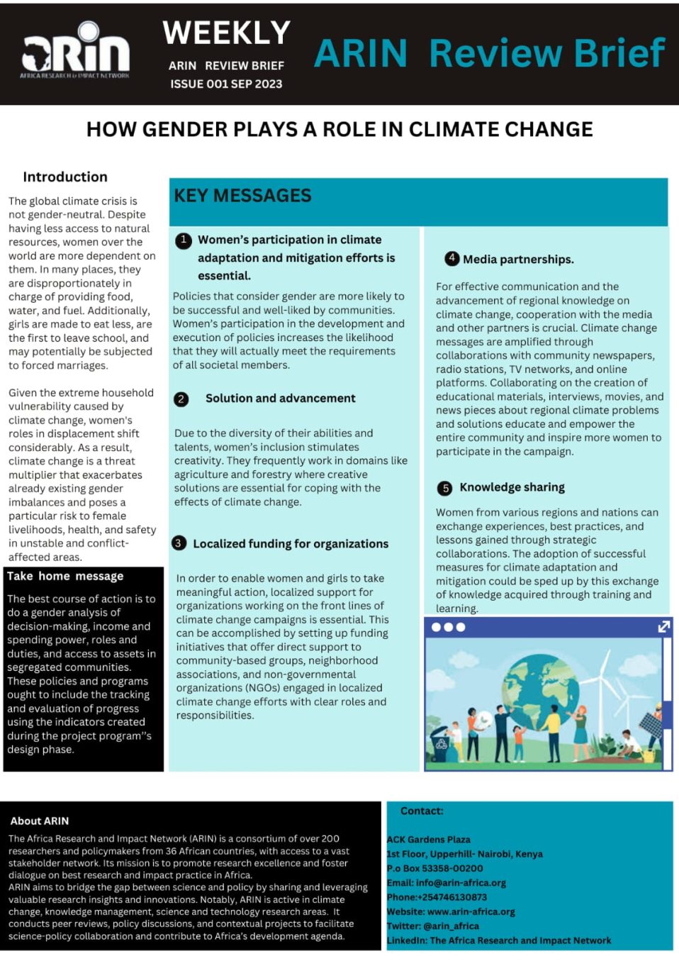 HOW GENDER PLAYS A ROLE IN CLIMATE CHANGE – Africa Research & Impact ...